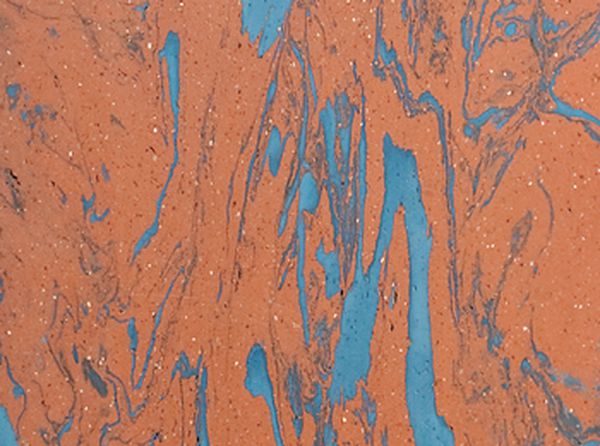 COTTO VARIEGATO Rosso-Azzurro